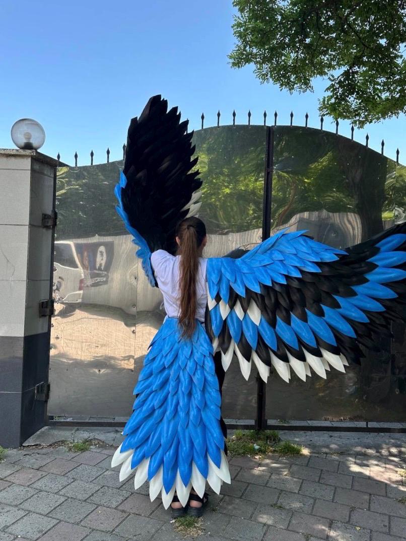 Magpie Bird Costume, Magpie Wings and Tail, Cosplay Bird Costume, Adult ...