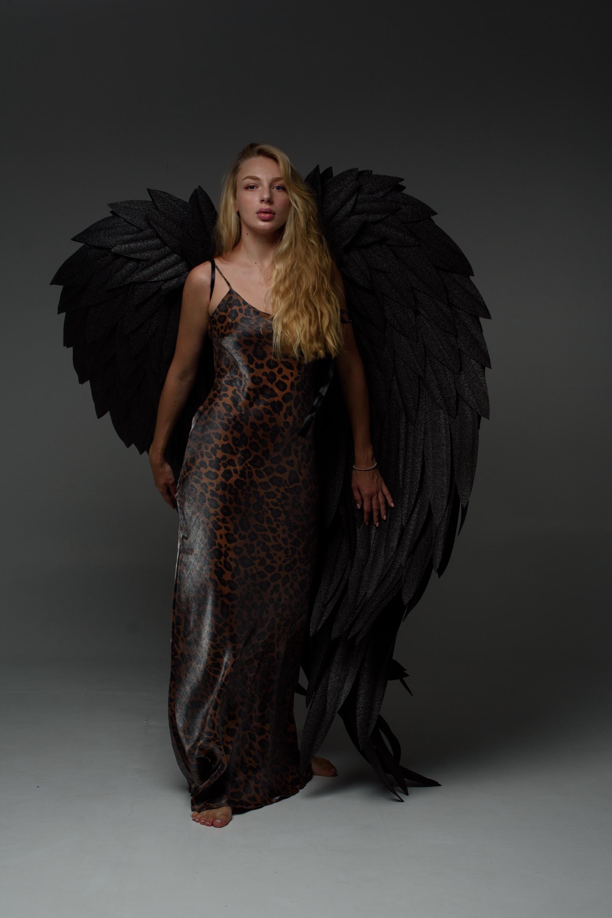 Black Angel Cosplay, Angel Cosplay Costume, Black Wings, Devil Wings ...