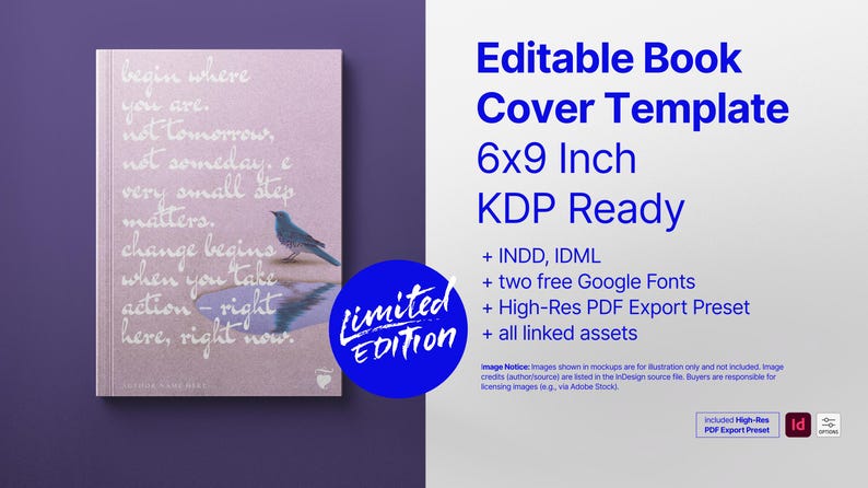 Editable KDP Indesign Template 6x9 | Professional Book Layout - Etsy