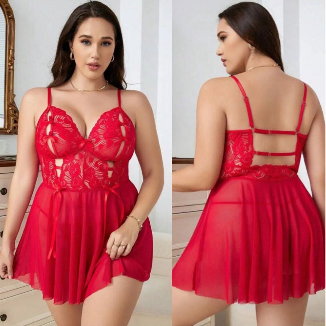 Plus Size Lingerie Valentines Day T Lacy Lingerie Silky