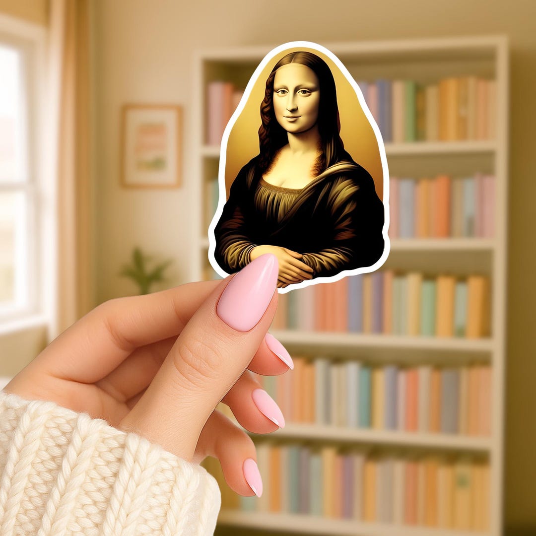 Mona Lisa Sticker | Glossy Vinyl Art Decal - Etsy