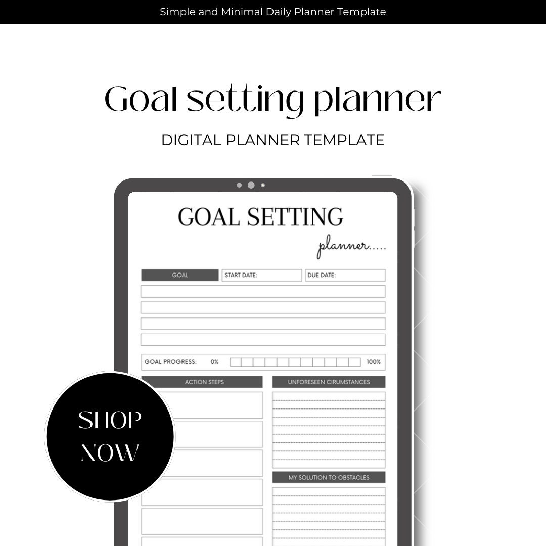Goal Planning Workbook, Goal Planning Worksheet, Goal Planner, 2024 ...
