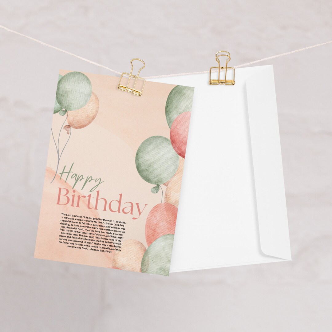 Birthday Card, Christian Birthday Card, Christian Gifts for Her ...