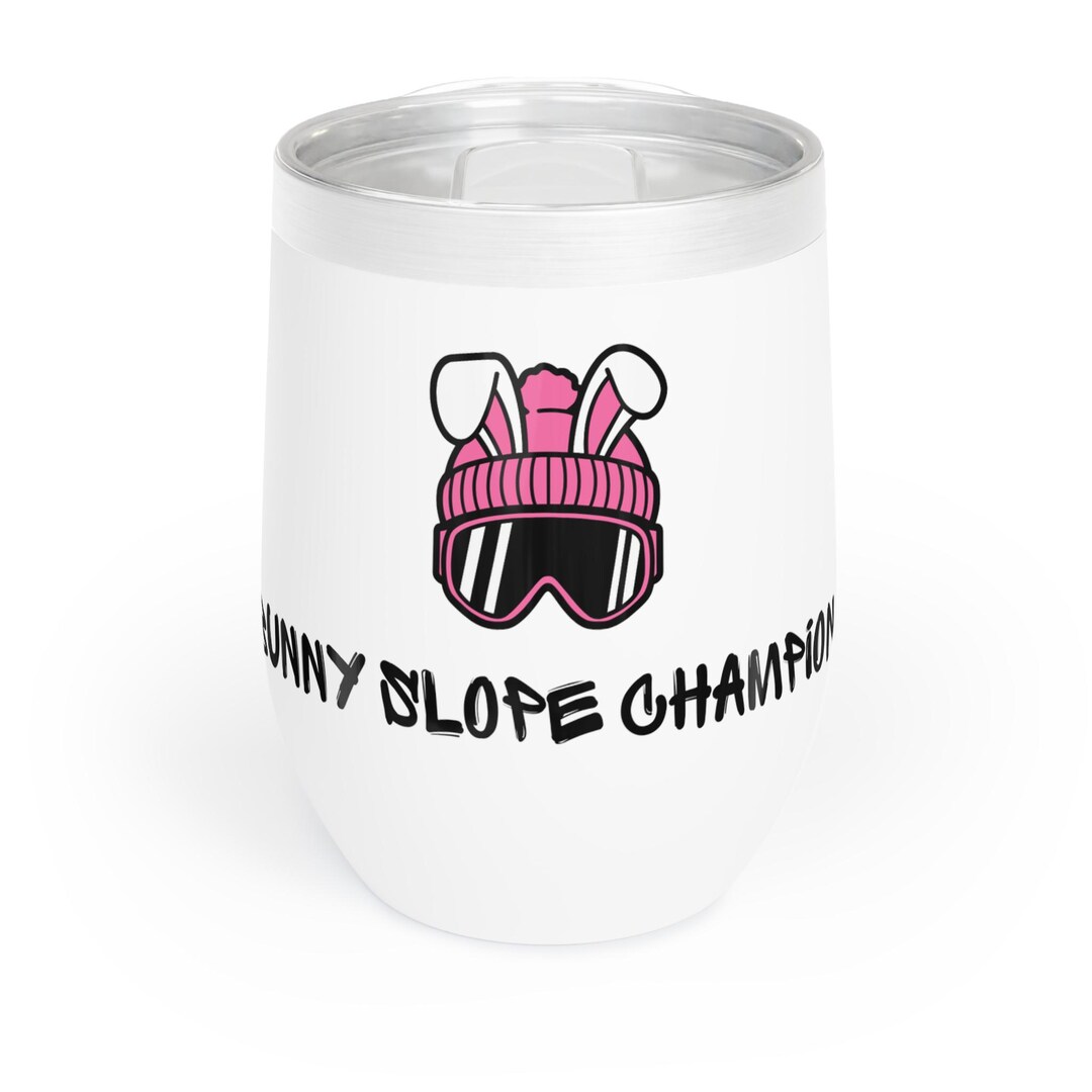 Bunny Slope Champion Wine Tumbler: Ski Goggles & Ears, Insulated Cup - Etsy
