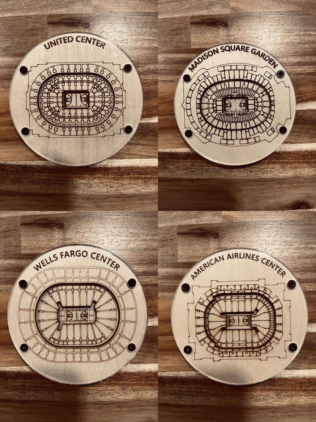 Pro Basketball Stadium Coasters - 3D Wood Coaster, Basketball Gift ...