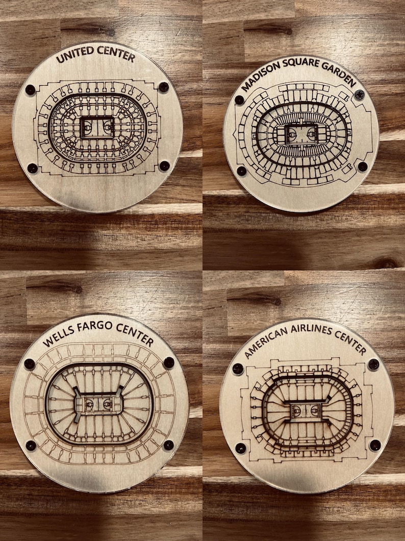 Pro Basketball Stadium Coasters - 3D Wood Coaster, Basketball Gift ...