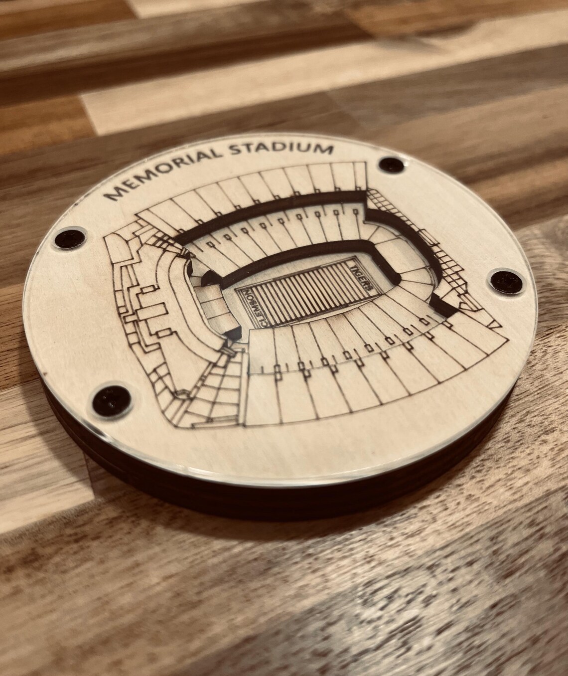 3D College Football Stadium Wood Coaster – Football Fan Gift - Etsy