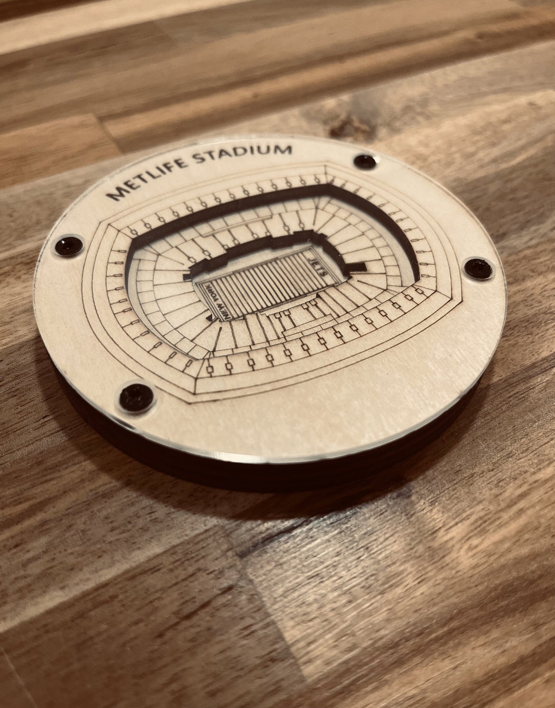 Pro Football Stadium Coasters 3D Wood Coaster, Baseball Gift, Sports ...
