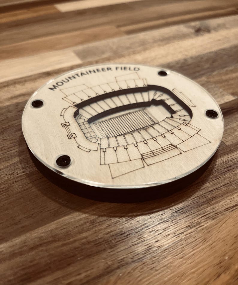 3D College Football Stadium Wood Coaster – Football Fan Gift - Etsy