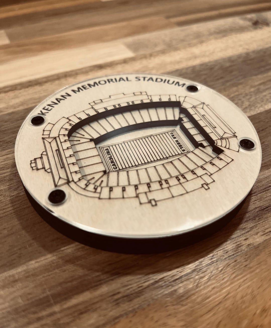 3D College Basketball Stadium Wood Coaster – Sports Fan Gift, Home Bar ...