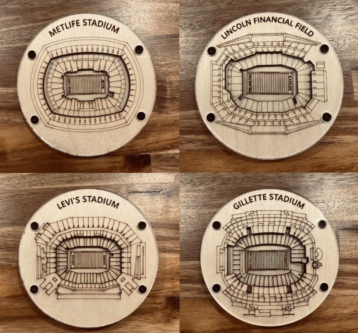 3D NFL Stadium Wood Coasters – Fan Gift, Home Bar Decor - Etsy