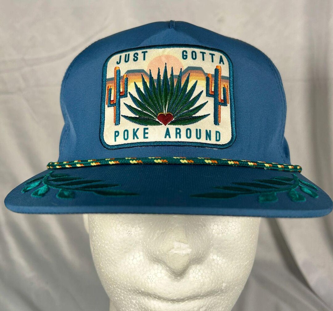 Grateful Dead "poke Around Rising" Nylon Rope Hat - Teal - Etsy