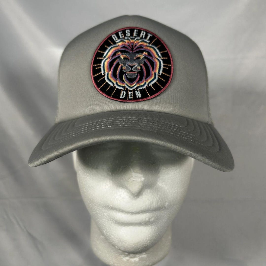 Desert Den "night Lion" Foam Trucker - Silver - Etsy