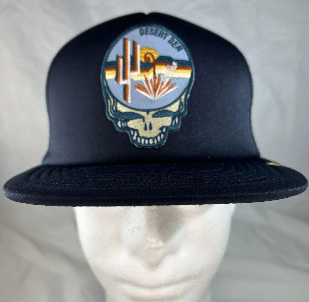 Desert Den desert Sun Stealie High Crown Flat Brim Foam Trucker Navy - Etsy