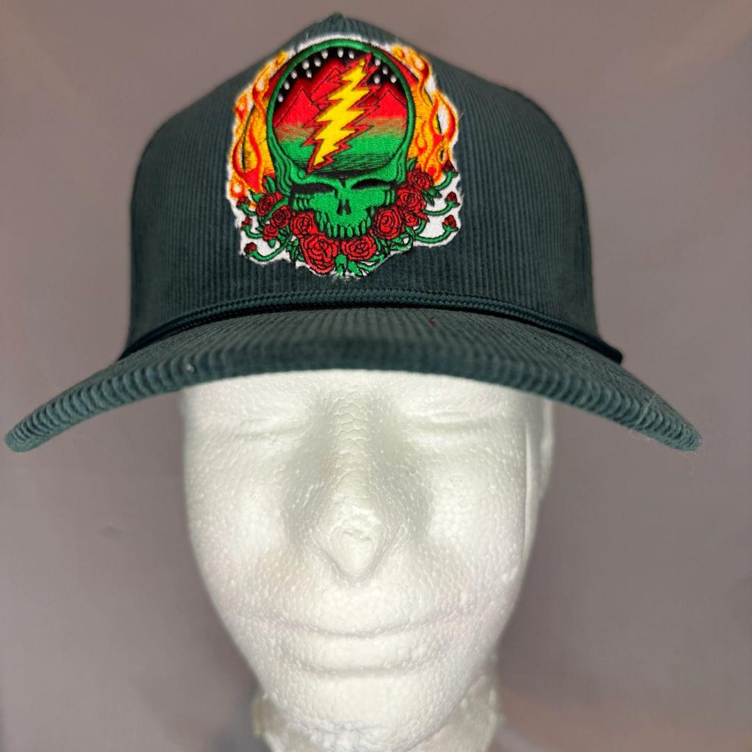 Grateful Dead "fire Stealie" Cord Trucker - Spruce - Etsy