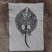Stingray Skeleton Linocut Patch - Etsy