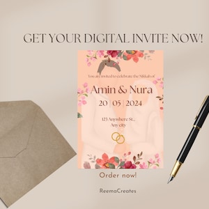 Digital Nikkah Ceremony Invitation - Etsy