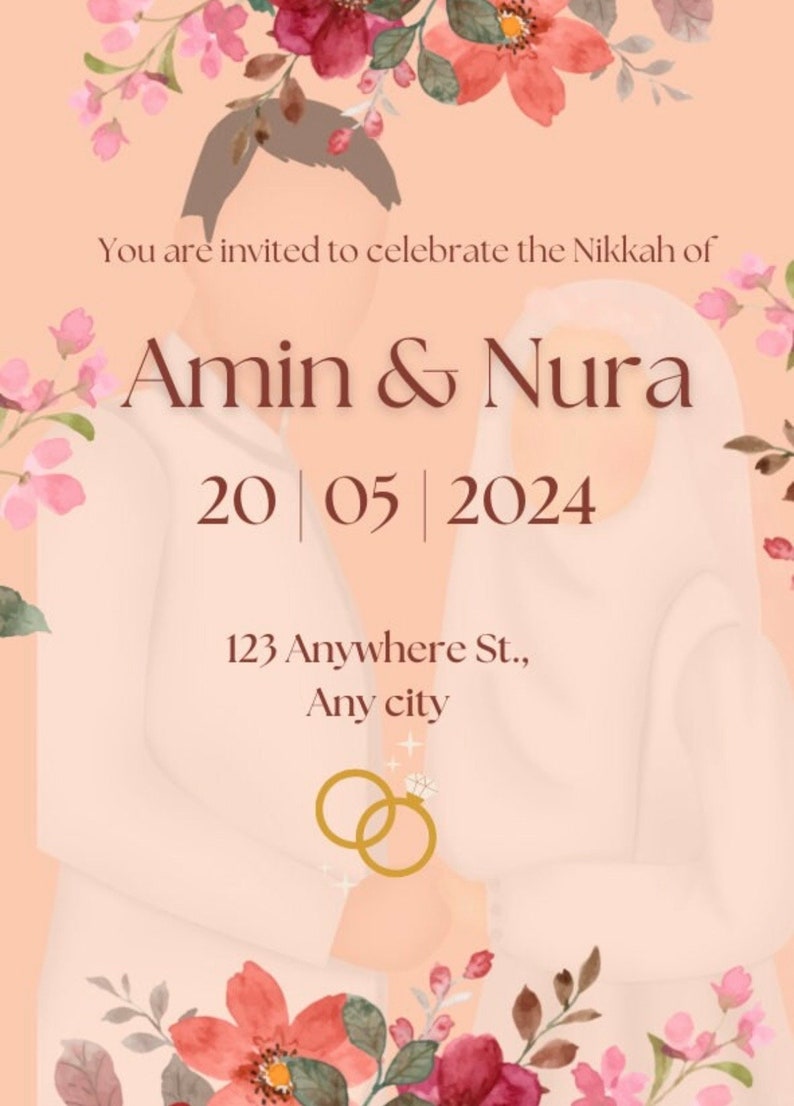 Digital Nikkah Ceremony Invitation - Etsy