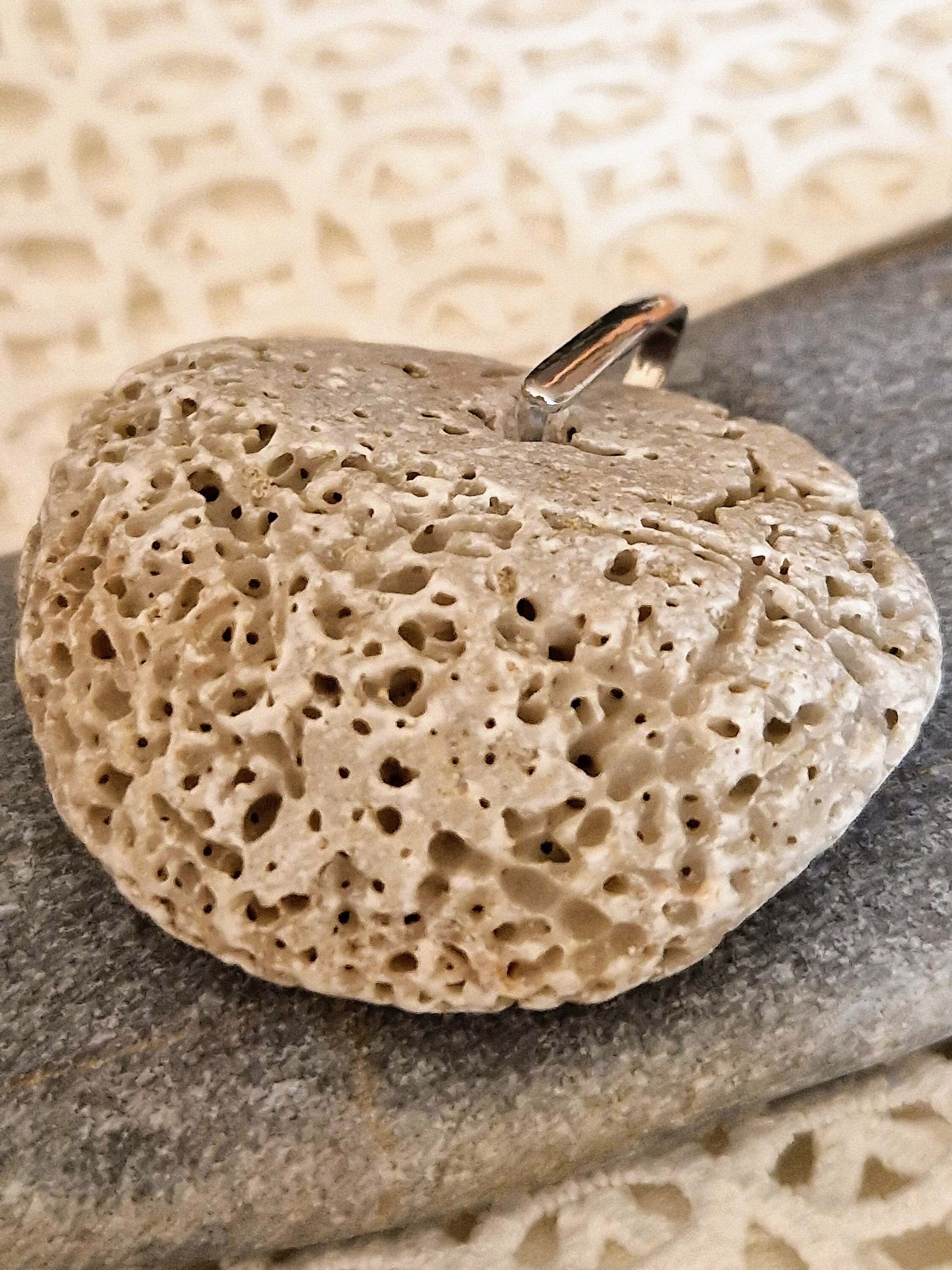 Stone Pendant for Bohemian Necklace Handcrafted Unique Sea Stone ...