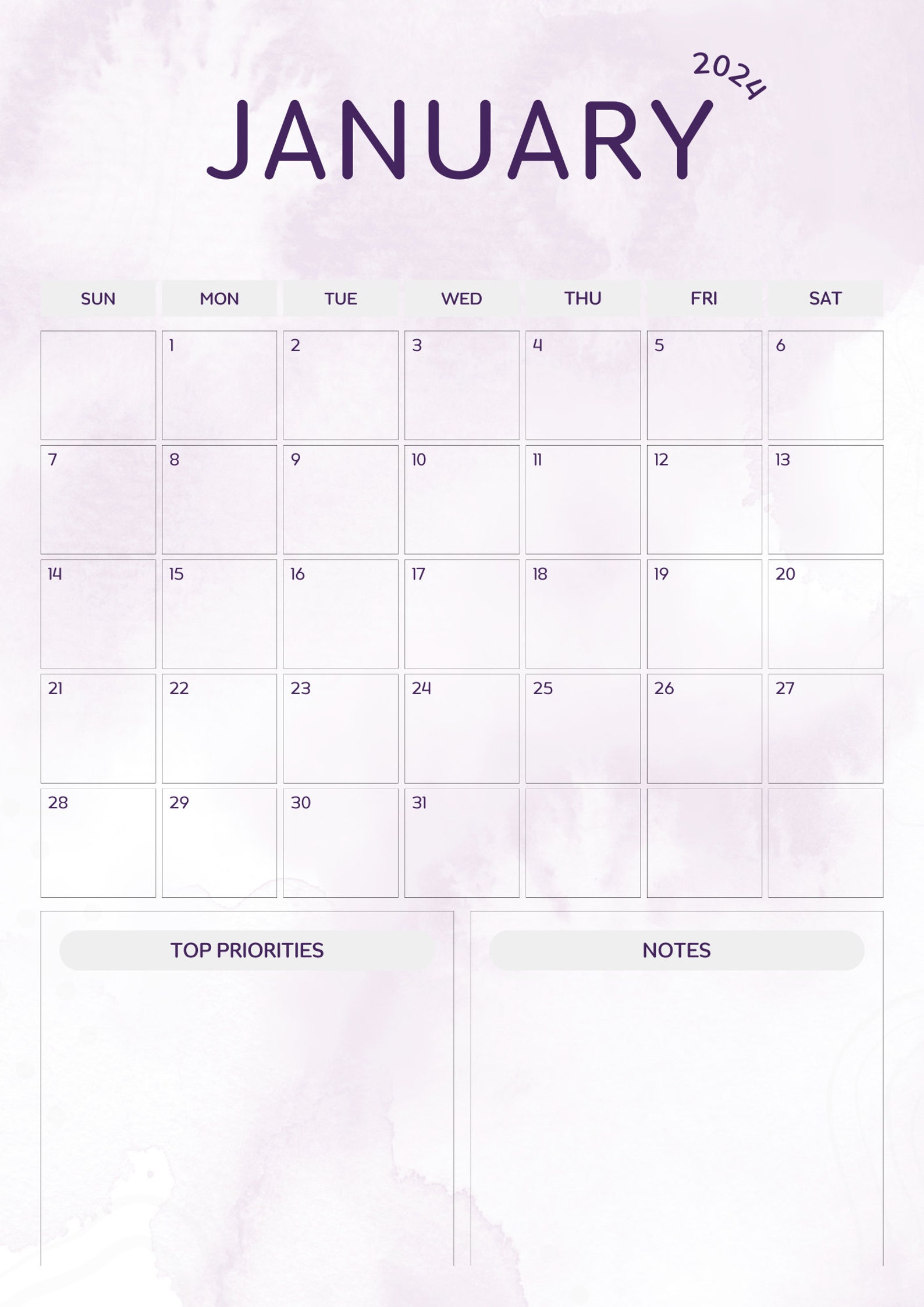 Simple Classy Printable 2024 Planner - Etsy