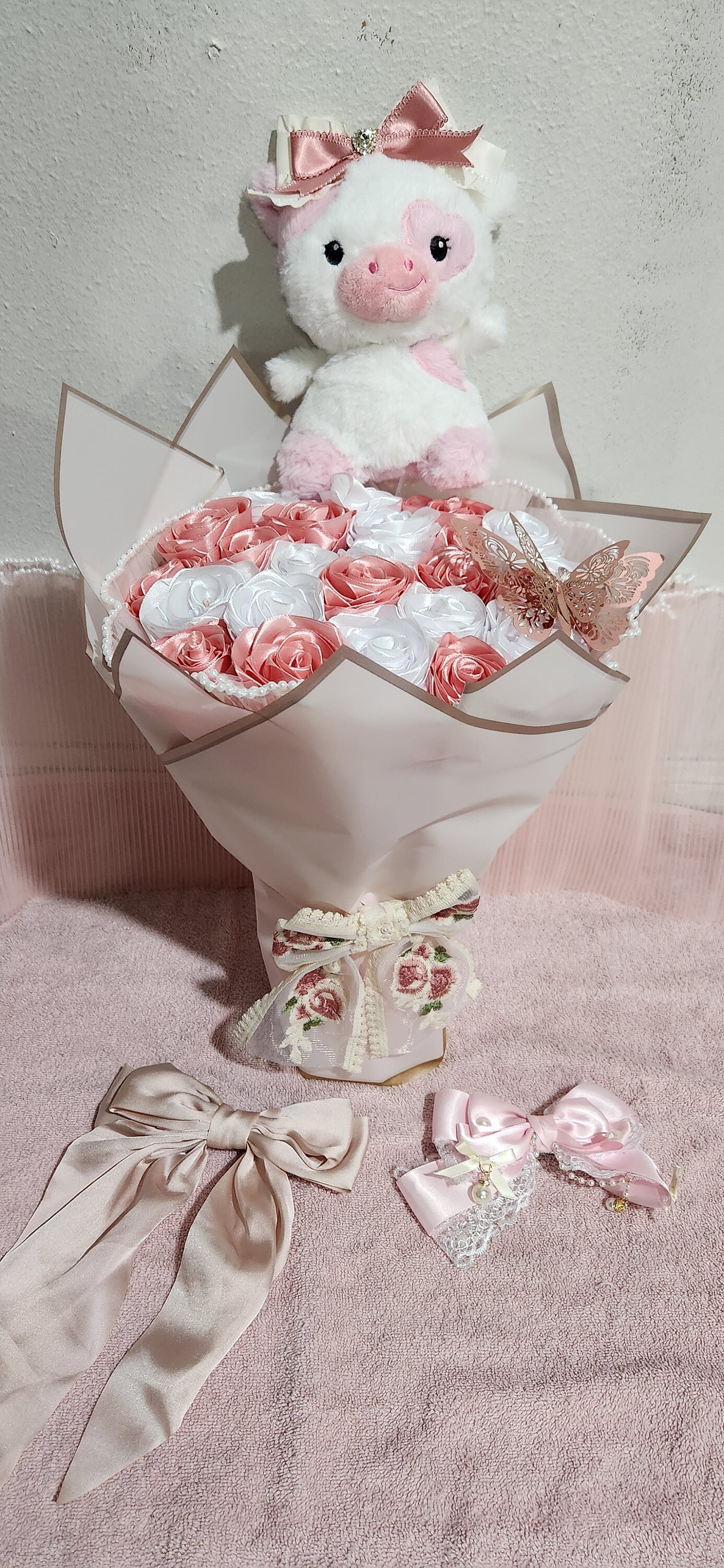 Ramo Buchon Eternal Roses Bouquet Ramo Buchon Te Quiero Moocho Cow ...