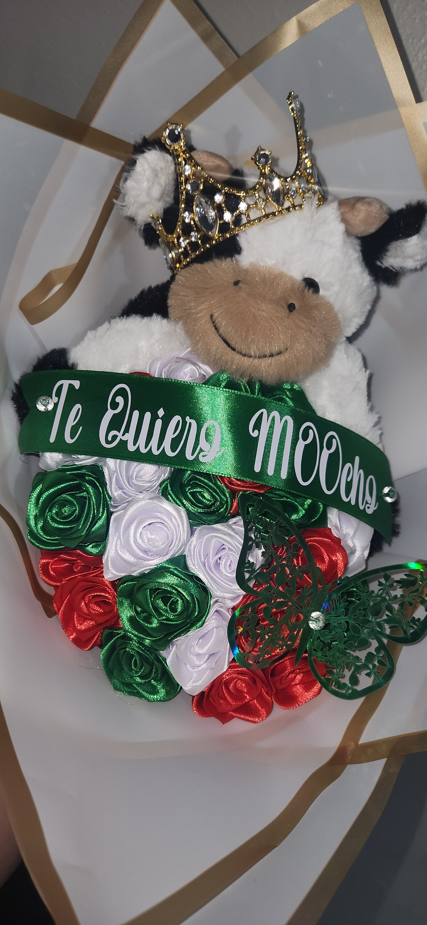 Ramo Buchon Eternal Roses Bouquet Ramo Buchon Te Quiero Moocho Cow ...