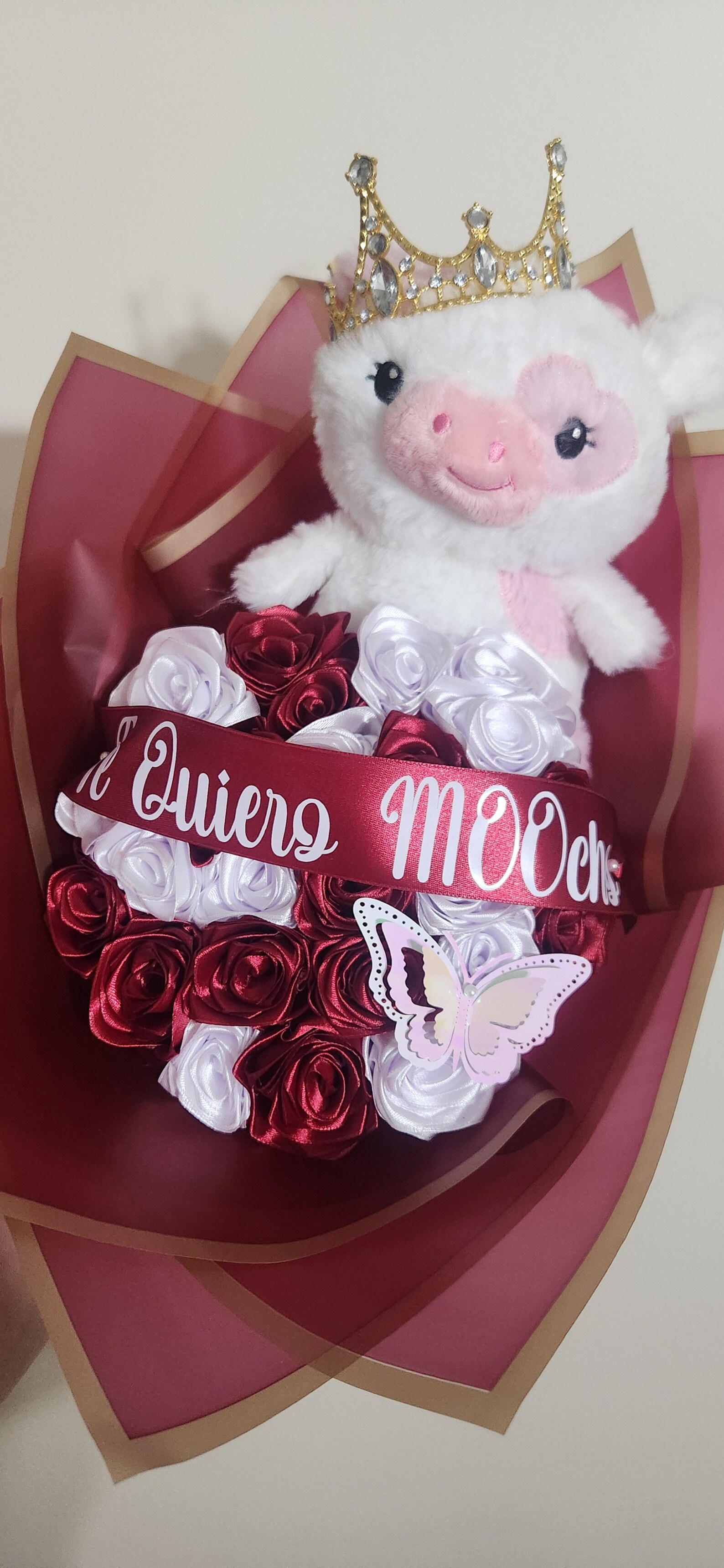 Ramo Buchon Eternal Roses Bouquet Ramo Buchon Te Quiero Moocho Cow ...
