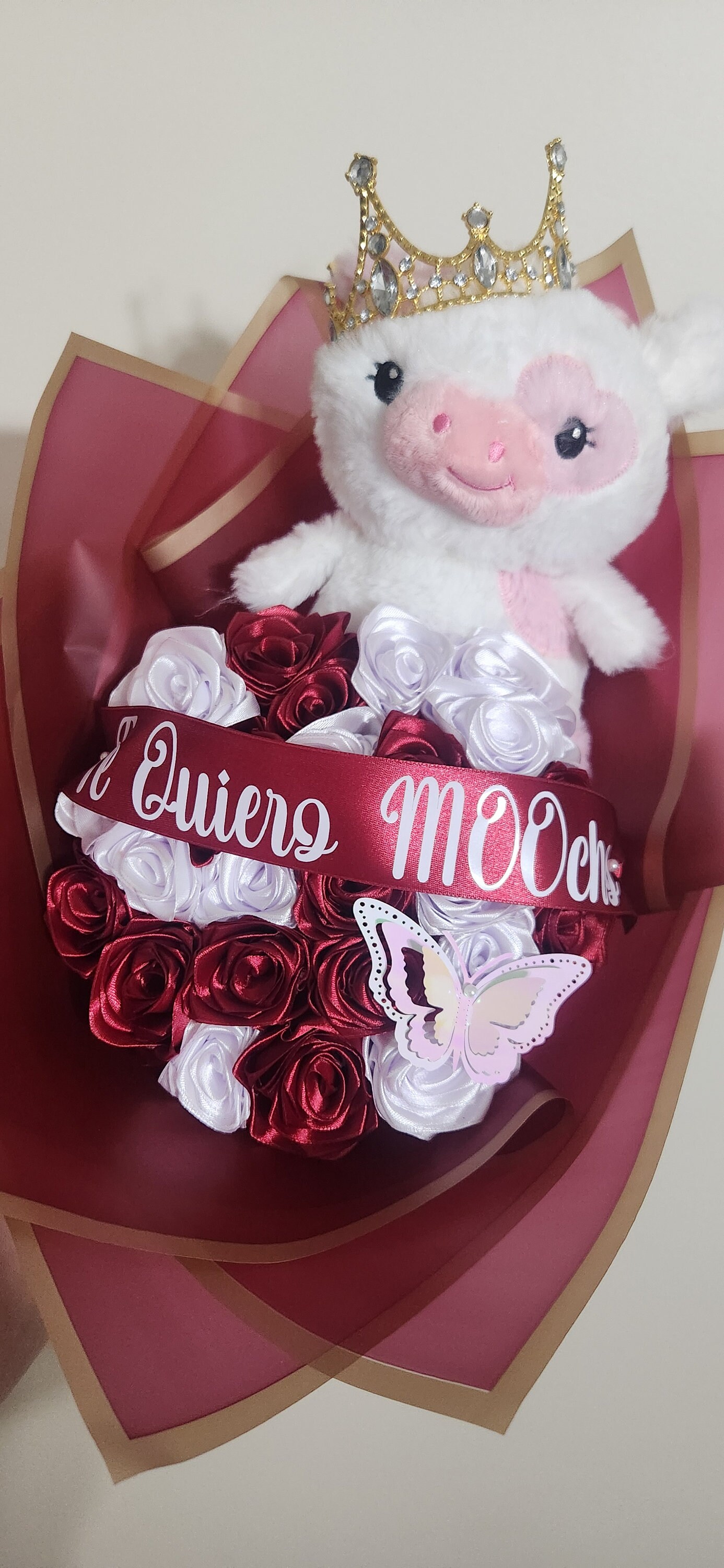 Ramo Buchon Eternal Roses Bouquet Ramo Buchon Te Quiero Moocho Cow ...