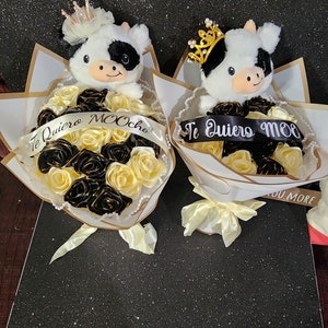 Ramo Buchon Eternal Roses Bouquet Ramo Buchon Te Quiero Moocho Cow ...