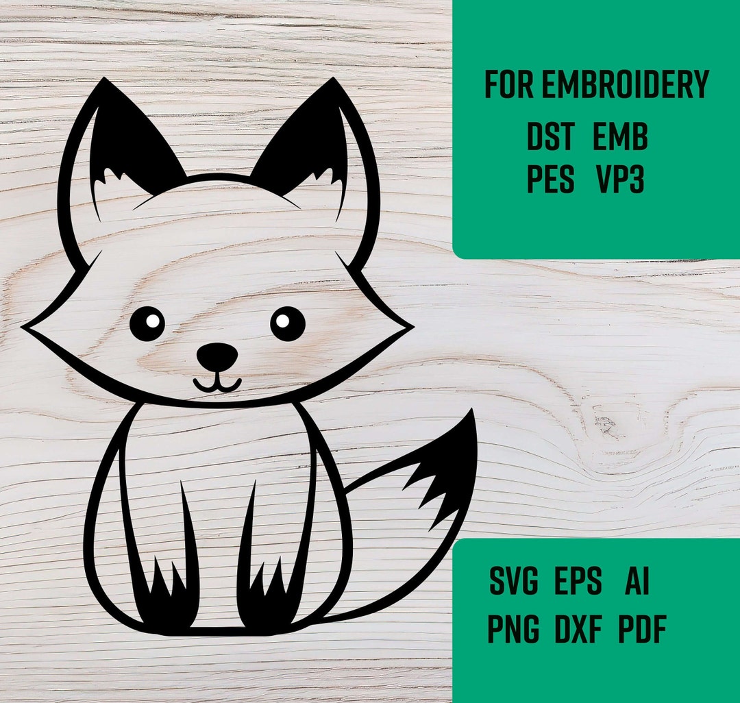 Cute Fox SVG | Woodland Animals | Wilderness Svg | Vector | Embroidery ...