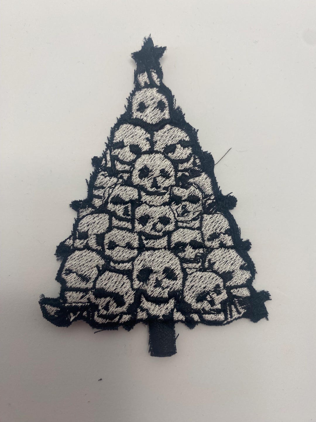 Skull Christmas Tree Patch/ornament. - Etsy