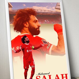Mohamed Salah Poster Instant Download Mo Salah Football Wall Art Decor ...