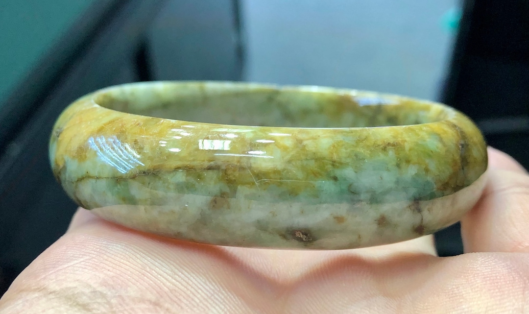 Natural Yellow Jade Bangle From Myanmar/ Burmese Jade Bangle - Etsy