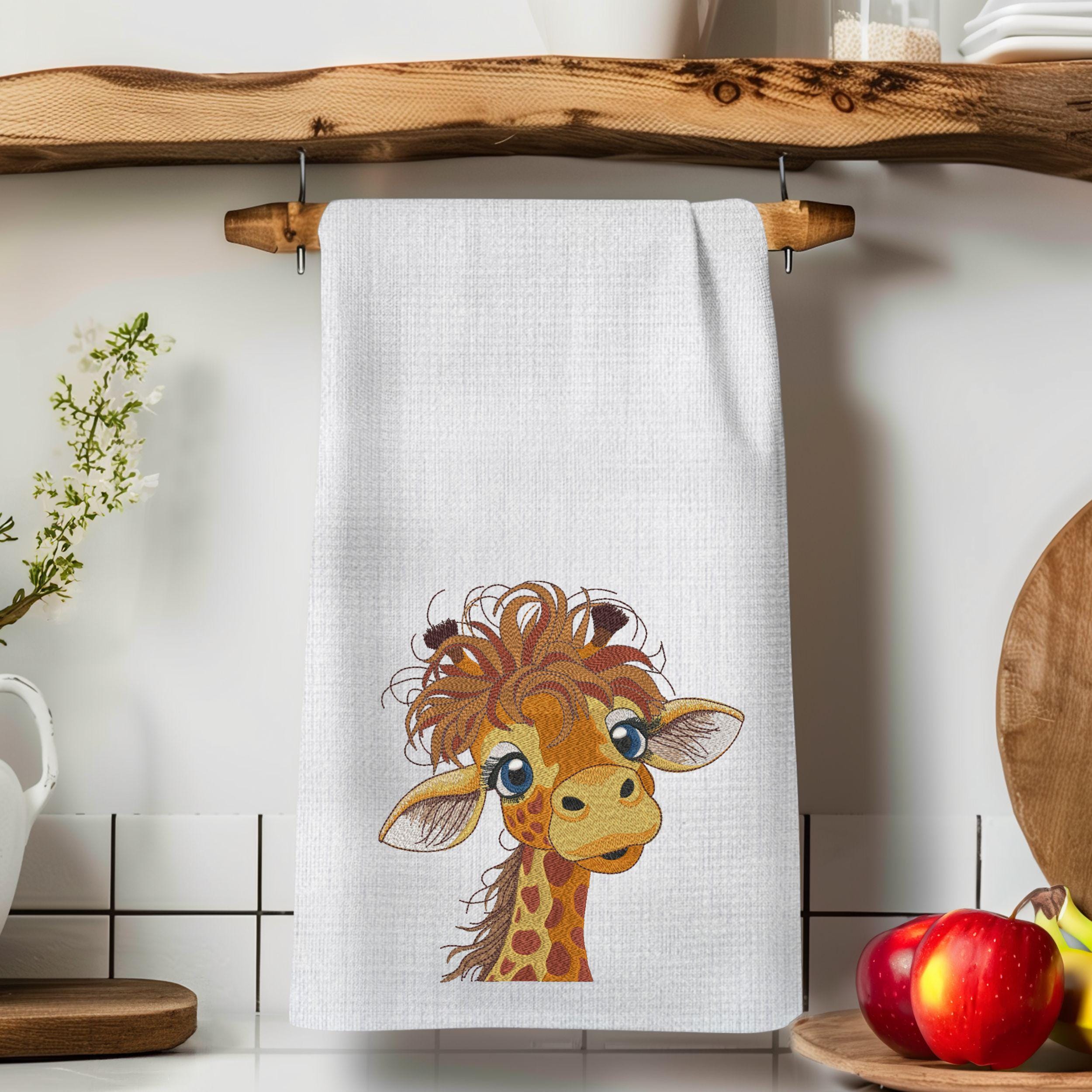 Cute Giraffe Head Machine Embroidery Design, Funny Giraffe Face ...