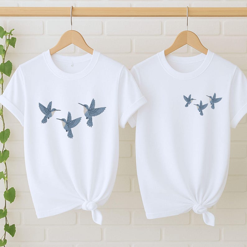 Spring Hummingbirds Trio Embroidery Design Romantic Birds Machine ...