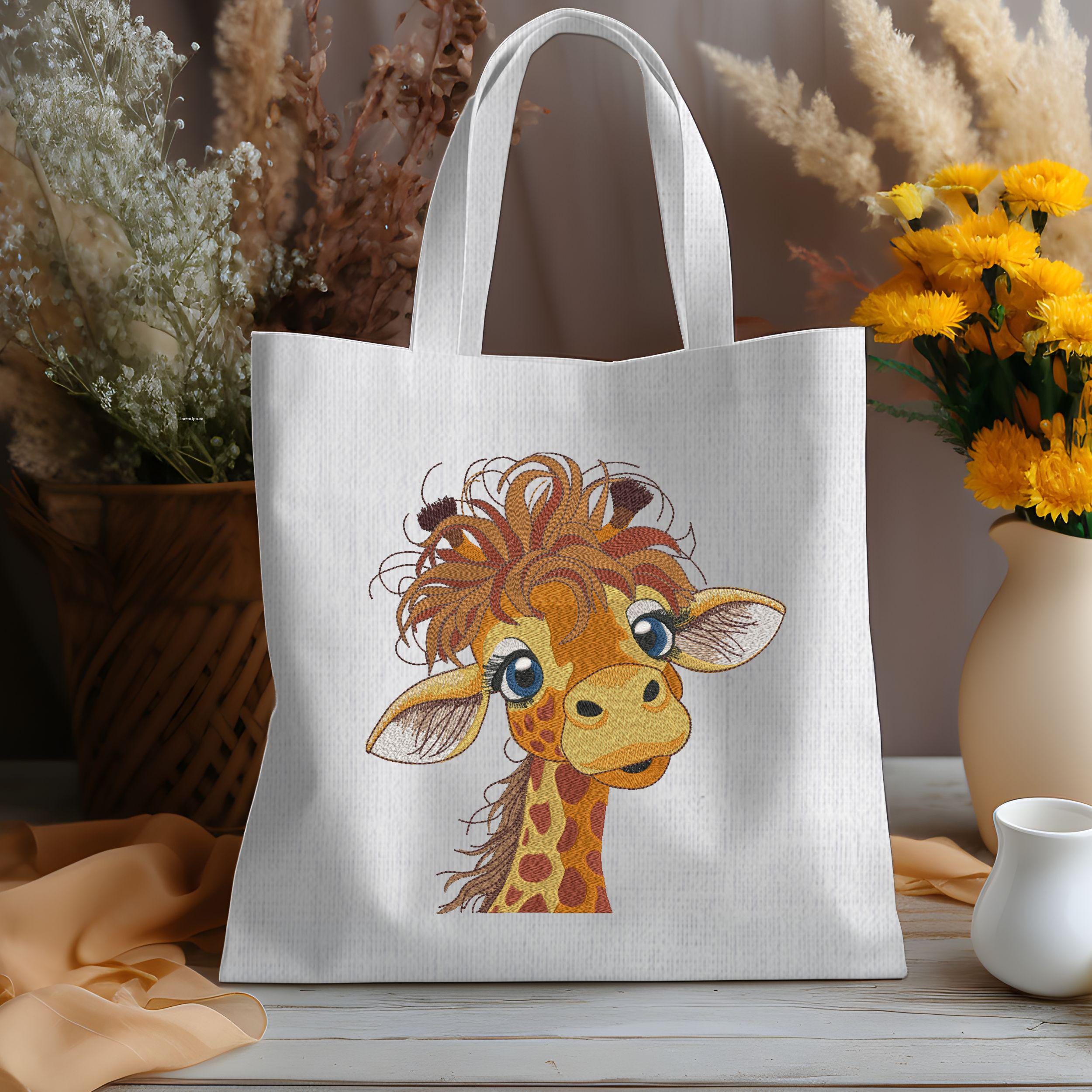 Cute Giraffe Head Machine Embroidery Design, Funny Giraffe Face ...