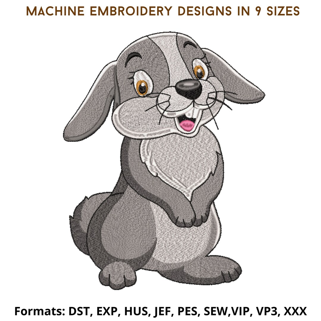 Rabbit Embroidery Design Animal Embroidery Design Machine Embroidery ...