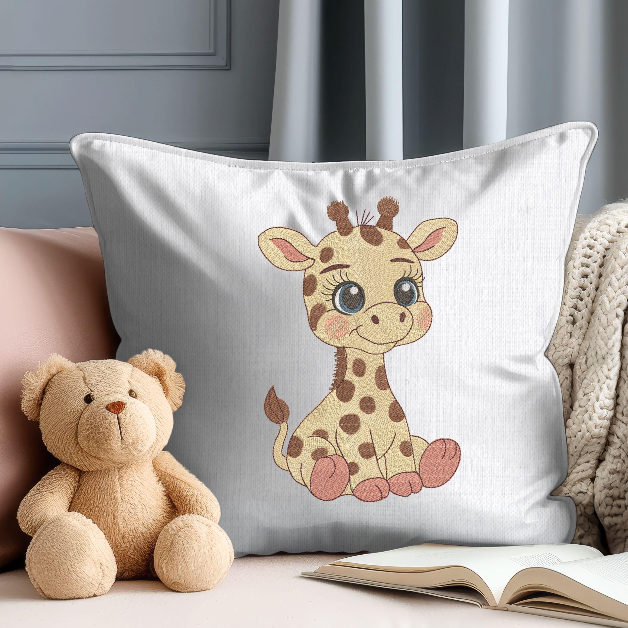 Cute Safari Baby Giraffe Machine Embroidery Design, Wild Animal ...