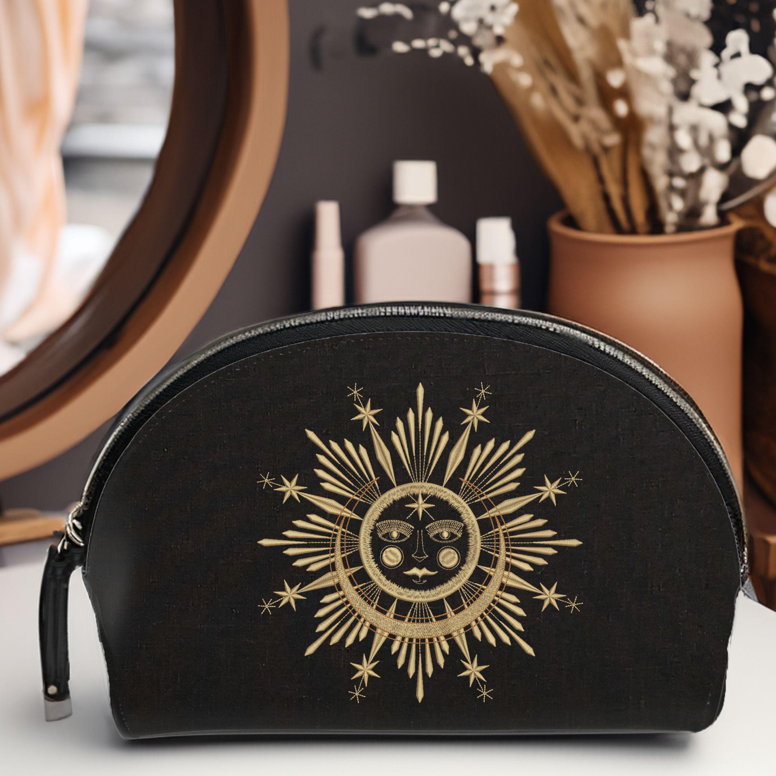 Mystical Sun Face Embroidery Design: Celestial Stars Pattern (8 Sizes ...