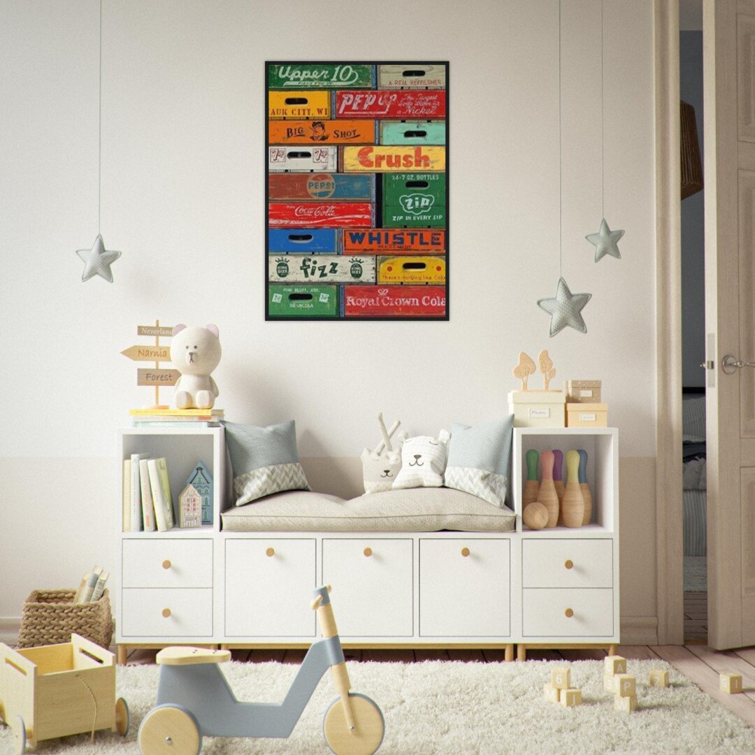 Antique Soda Crates Poster Wooden Frame - Etsy