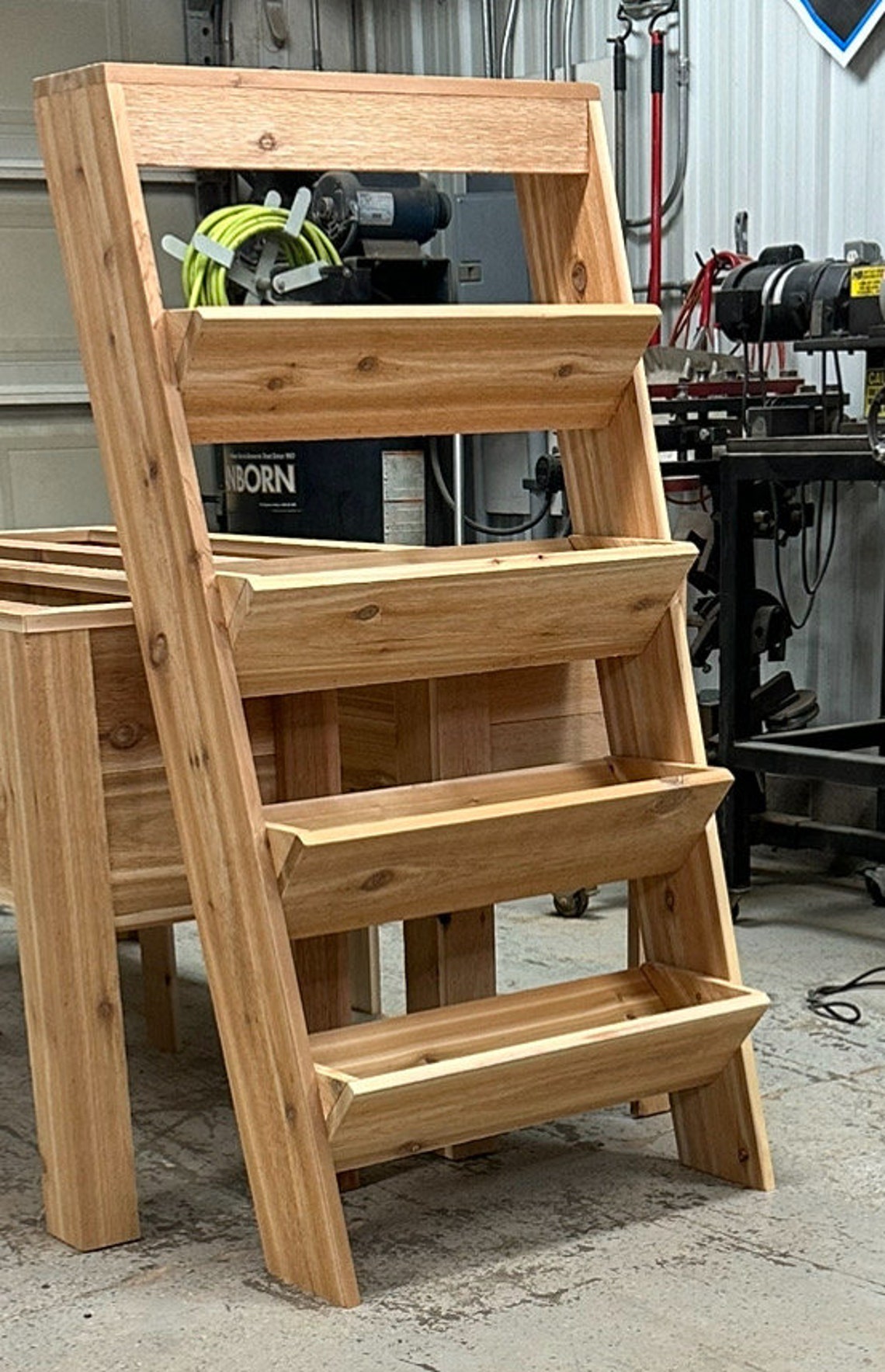 Large Cedar Ladder 4 Tier Planter Box - Etsy