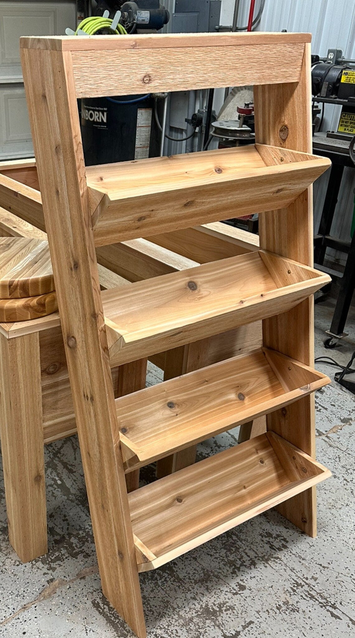 Large Cedar Ladder 4 Tier Planter Box - Etsy