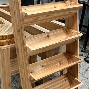 Large Cedar Ladder 4 Tier Planter Box - Etsy