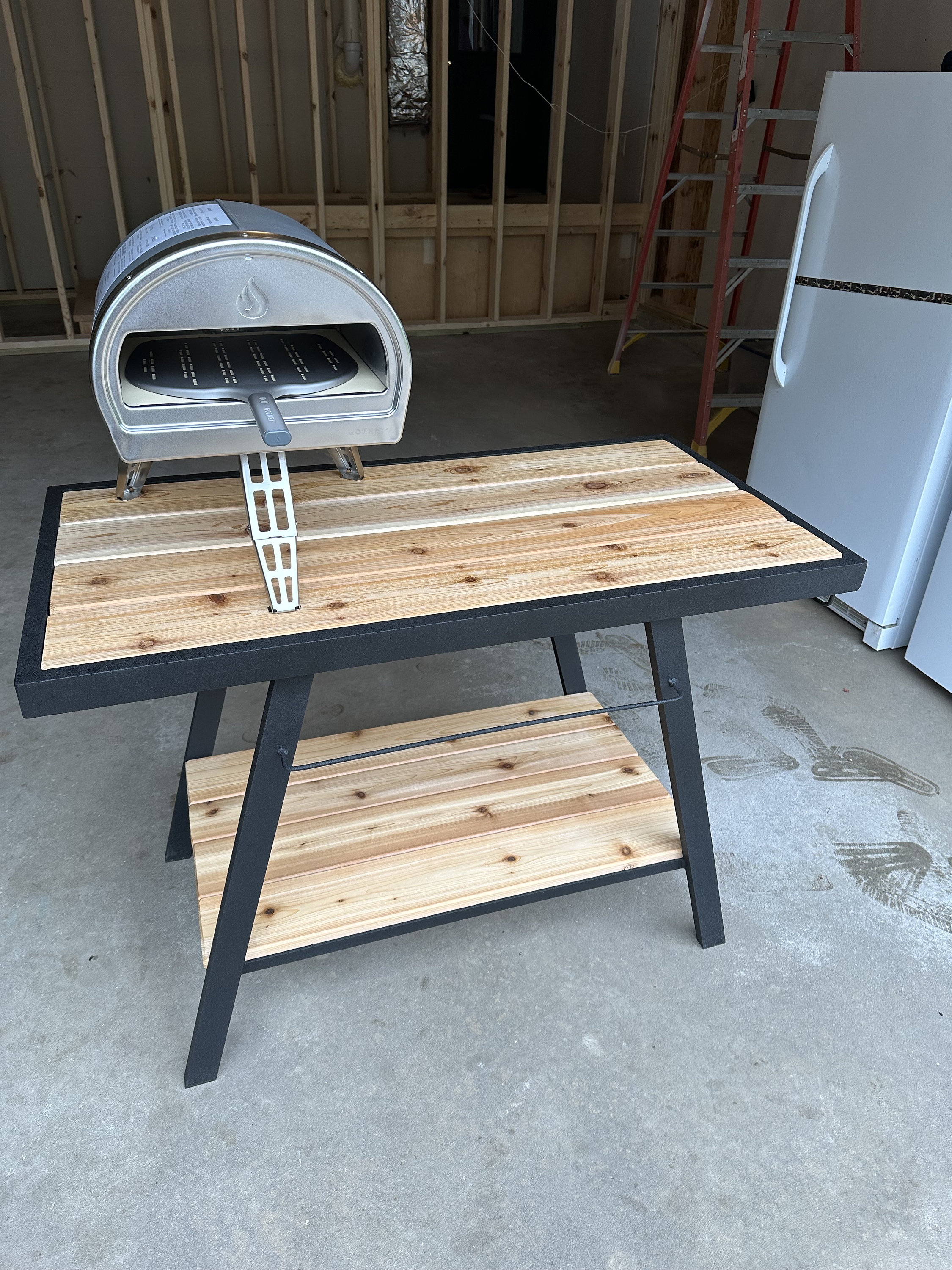 XL Wide Outdoor Pizza Oven Table and Prep Station. Grill Table. Pizza ...