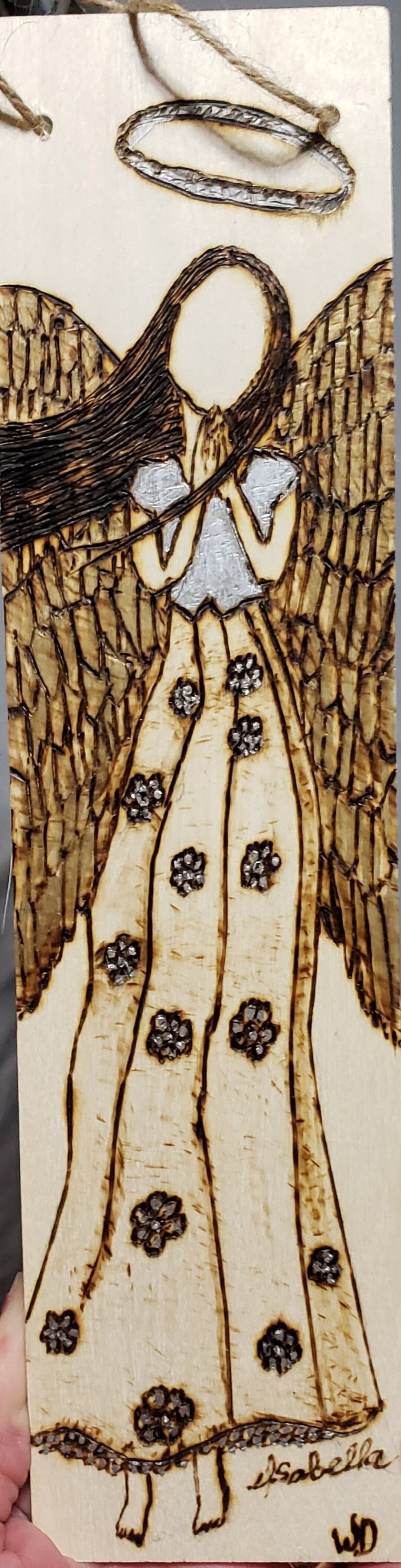 Wood Burned, Guardian Angel, Homemade, Art, Pyrography - Etsy