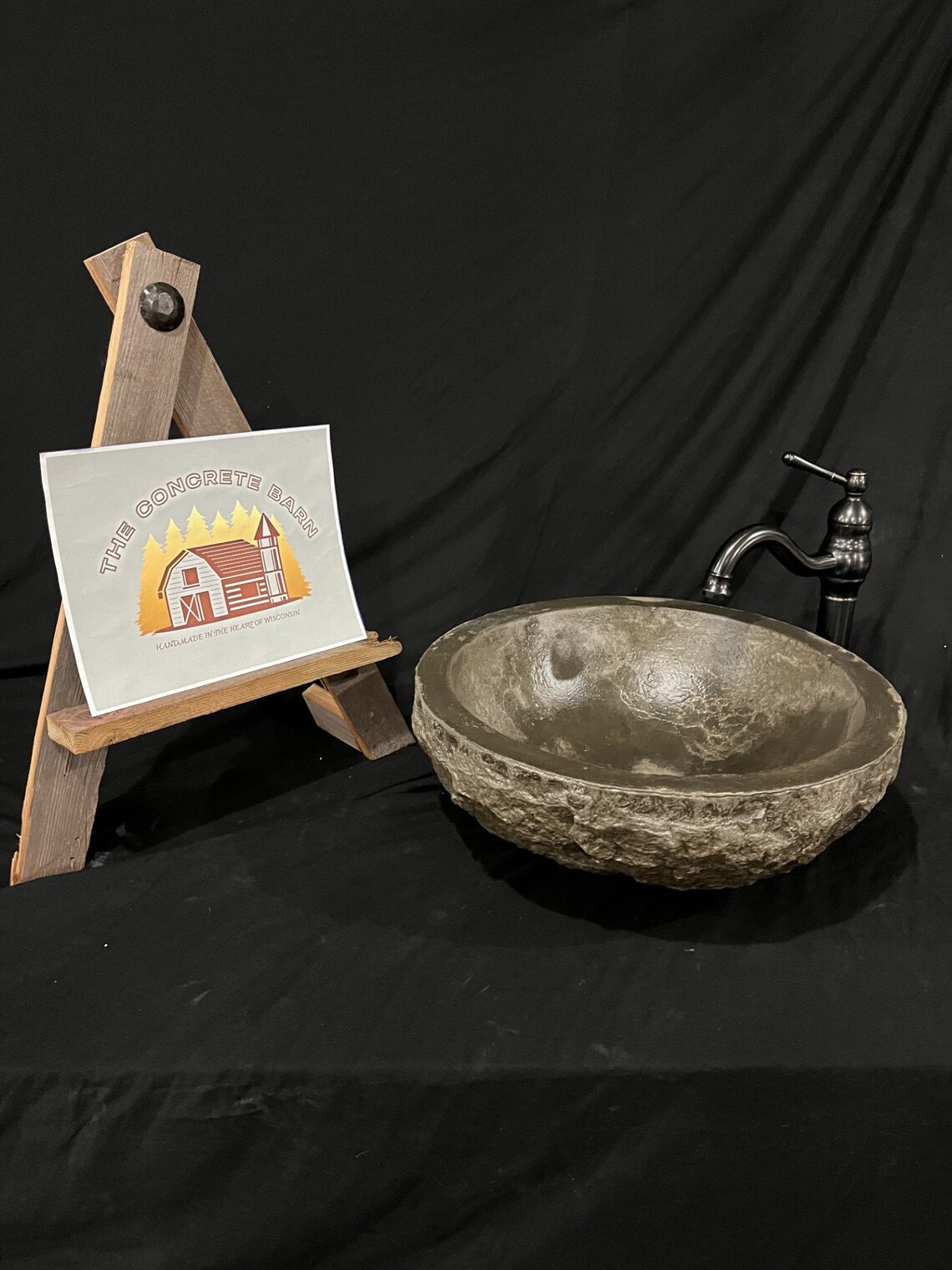 Concrete Vessel Bowl Sink, Cedar Brown, Vessel Sink, Rustic Bathroom - Etsy