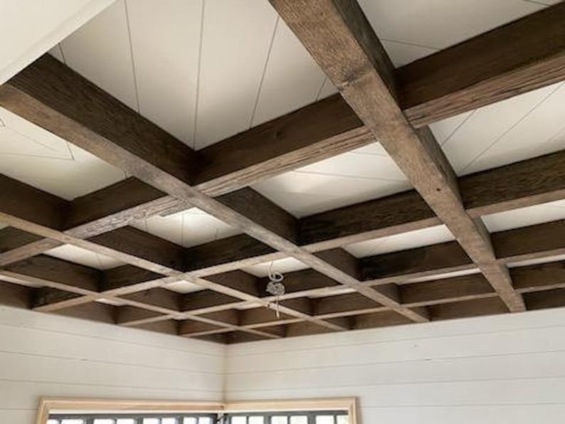Sample- Custom Rustic White Oak Box Beams - Etsy