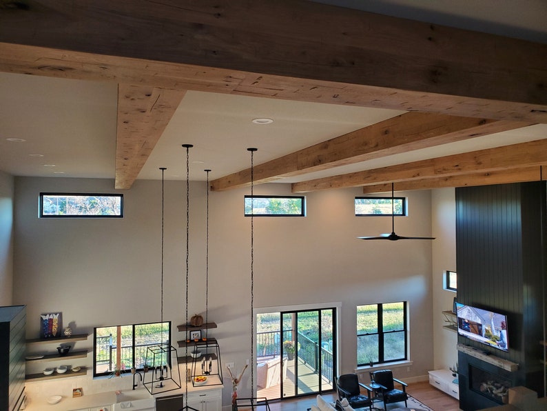 Sample- Custom Rustic White Oak Box Beams - Etsy