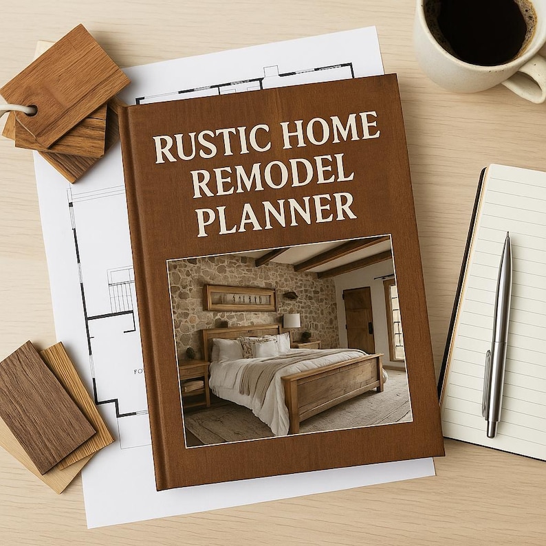 Rustic Home Remodel Planner | Reclaimed Wood Design Workbook | Room-by ...