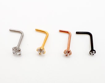 20G Surgical Steel Nose Stud, Screw Back Nose Piercing, Nose Ring, Gold ...